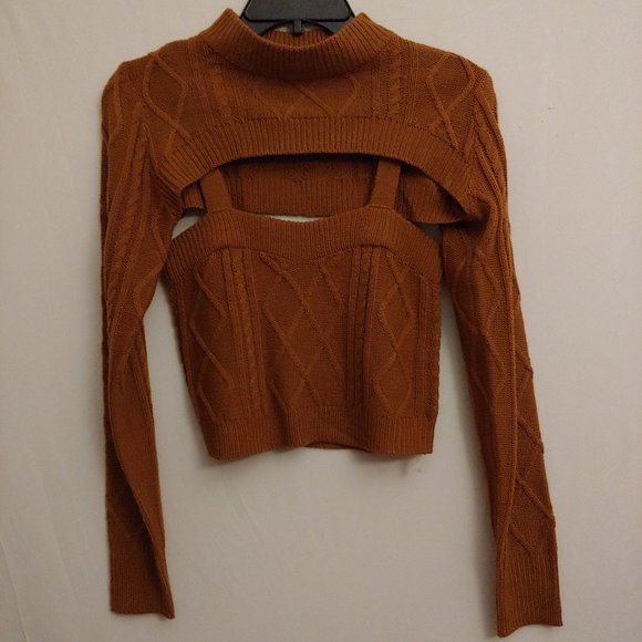 Say What? | Sweaters | Say What Size M Caramel Color Cable Knit Tank ...